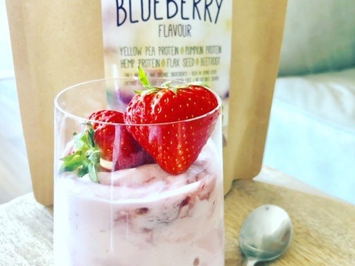 Strawberries Raspberry Protein Bowl